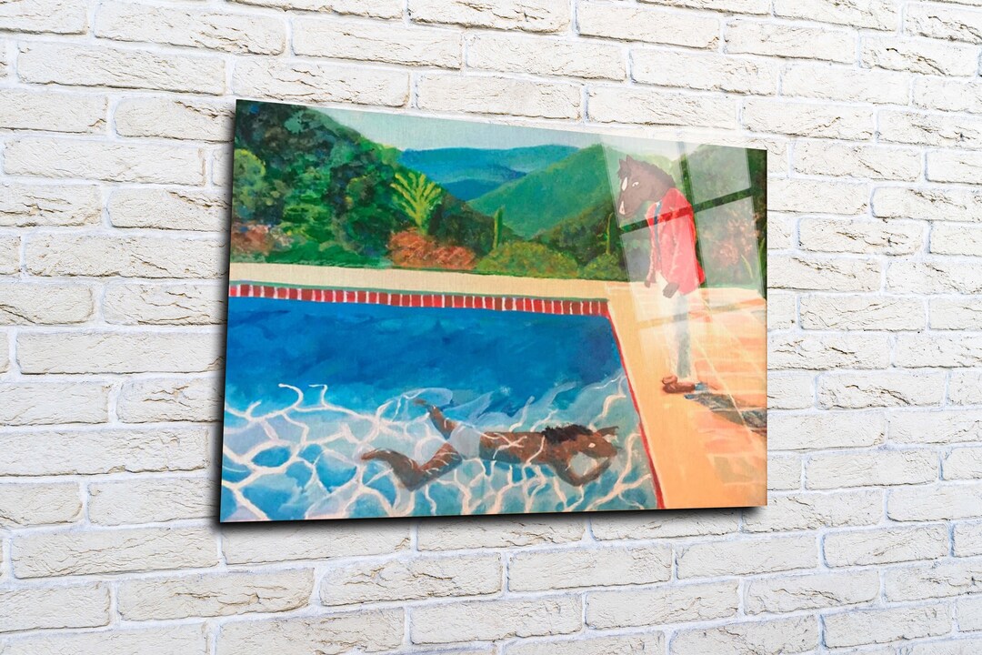 Bojack Horseman Hockney Pool Oil Painting Reproduction Giclee - Etsy