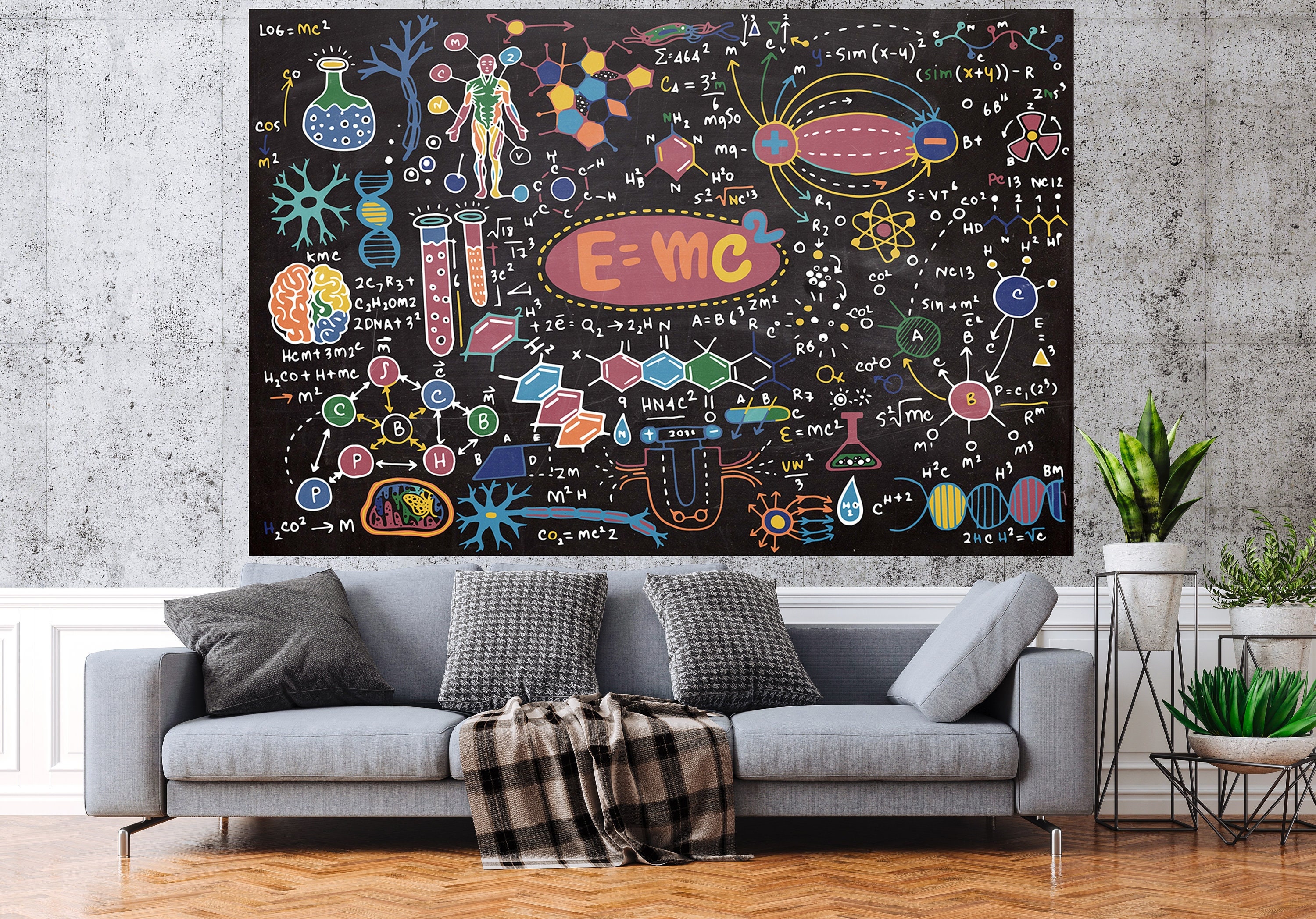 Science Wall Art, Abstract Brain Anatomy Wall Art, Emotions Science ...