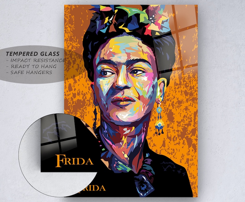 Frida Kahlo Portrait, Frida Khalo Motivational Wall Art, Frida Poster ...