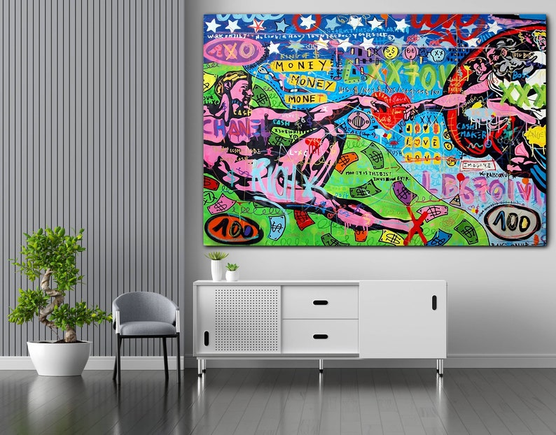 Banksy Creation of Adams, Banksy Wall Art, Banksy Glass, Banksy Canvas ...