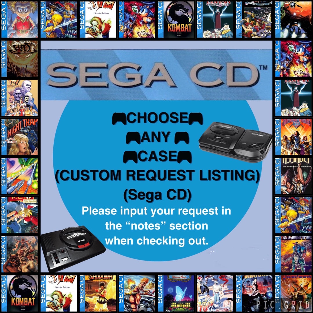 Custom Request Any Sega Cd REPRODUCTION CASE No Disc! Sega Cd - Etsy