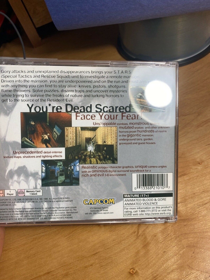 Resident Evil Ps1 Reproduction Case Art Only No Disc - Etsy