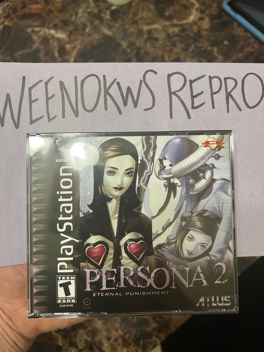 Persona 2 REPRODUCTION CASE No Disc Ps1 - Etsy