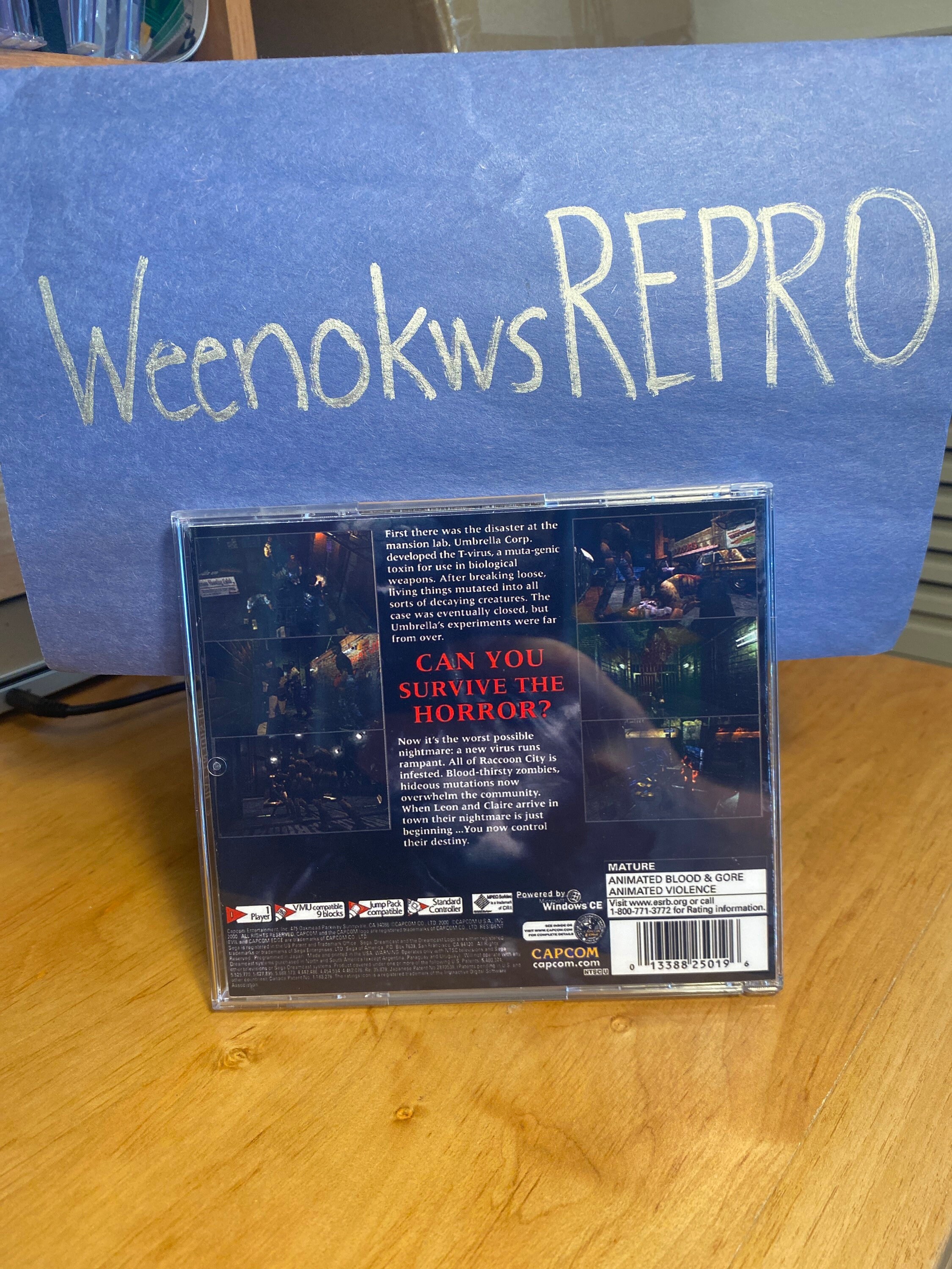 Resident Evil 2 REPRODUCTION CASE No Disc Dreamcast - Etsy