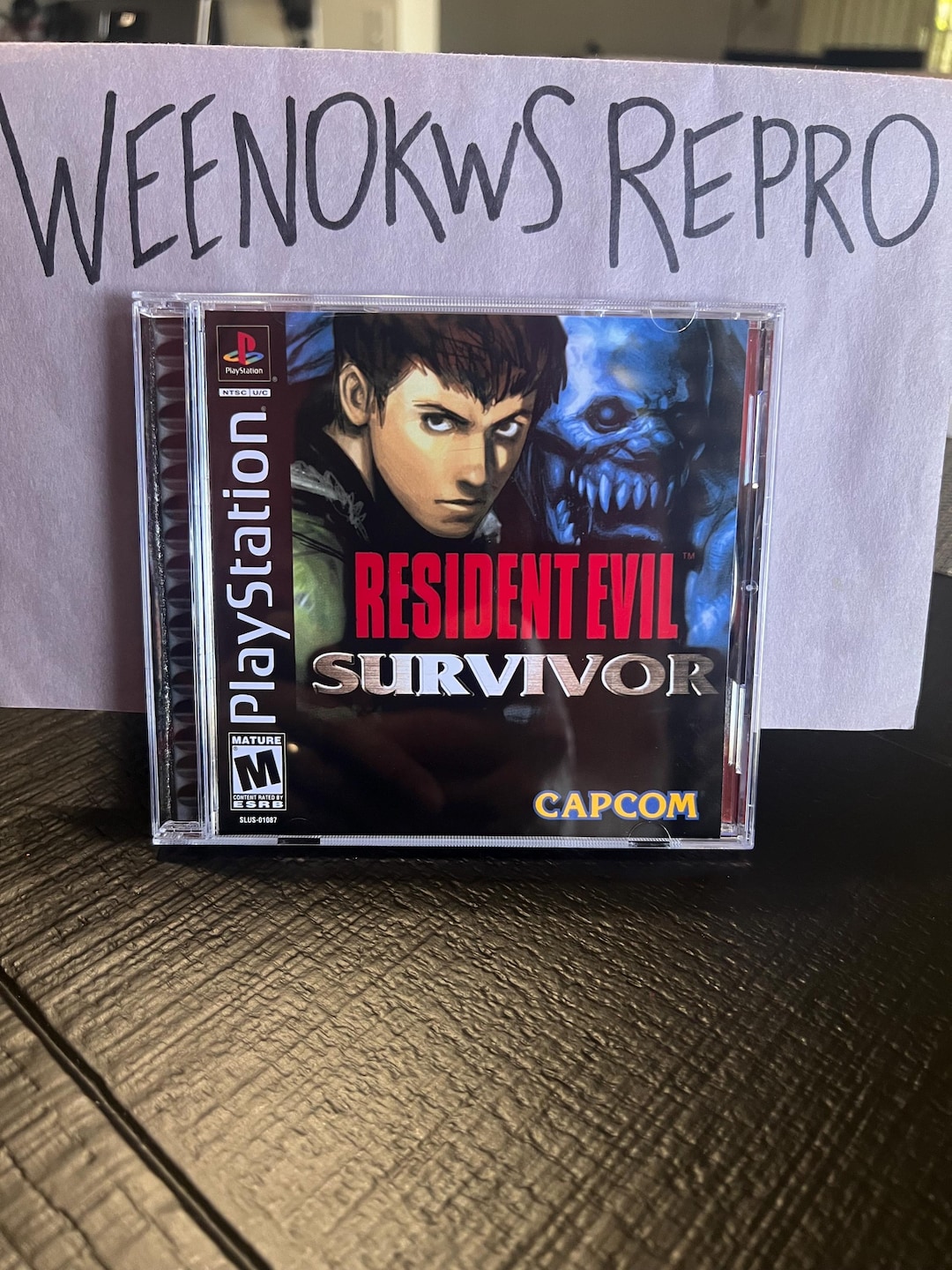 Resident Evil Survivor REPRODUCTION CASE No Disc Ps1 - Etsy