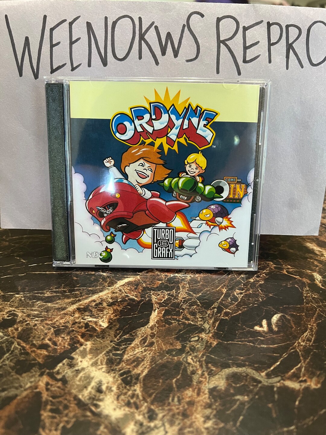 Ordyne REPRODUCTION Case No Game 3D Printed Turbo Grafx - Etsy