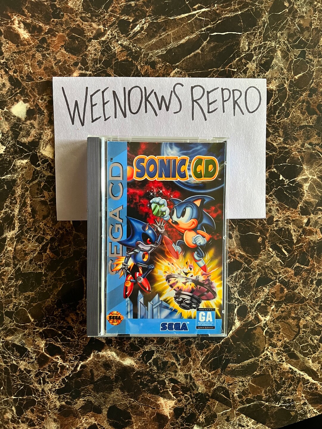Sonic CD REPRODUCTION CASE No Disc Sega Cd - Etsy
