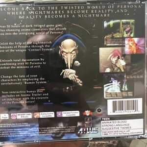 Persona 2 REPRODUCTION CASE No Disc Ps1 - Etsy