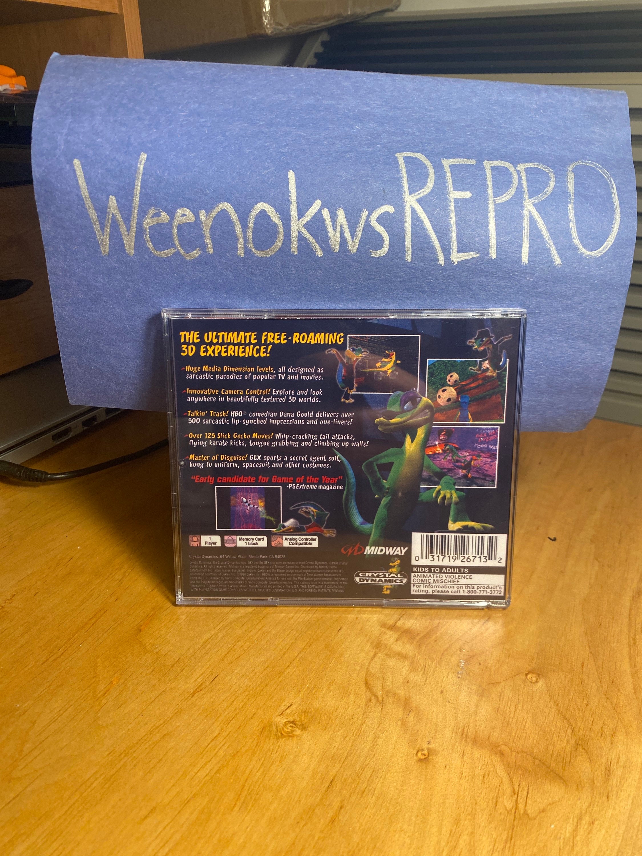 Gex 2 Enter the Gecko REPRODUCTION CASE No Disc Ps1 - Etsy