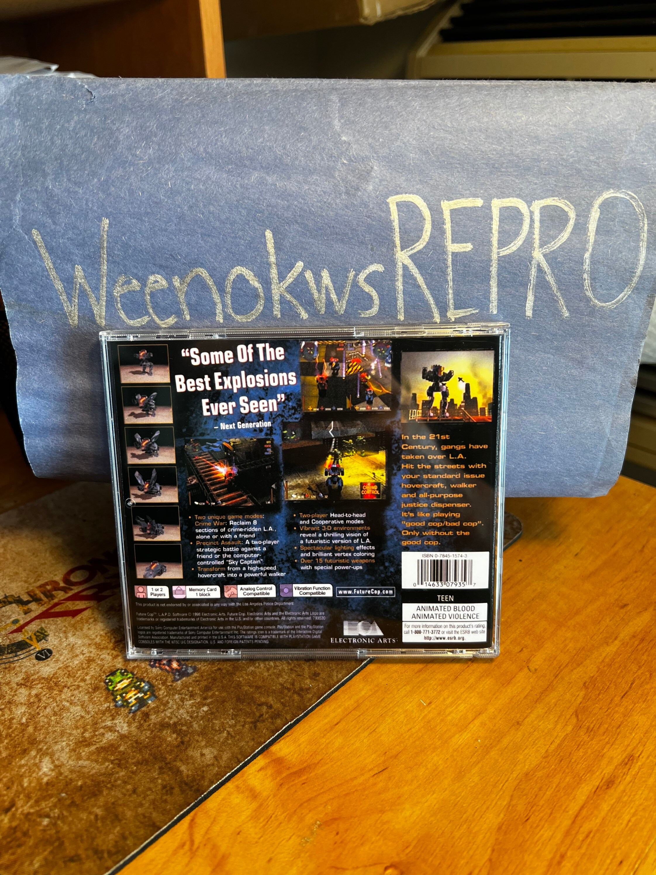 Future Cop LAPD REPRODUCTION Case No Game!! Ps1 - Etsy