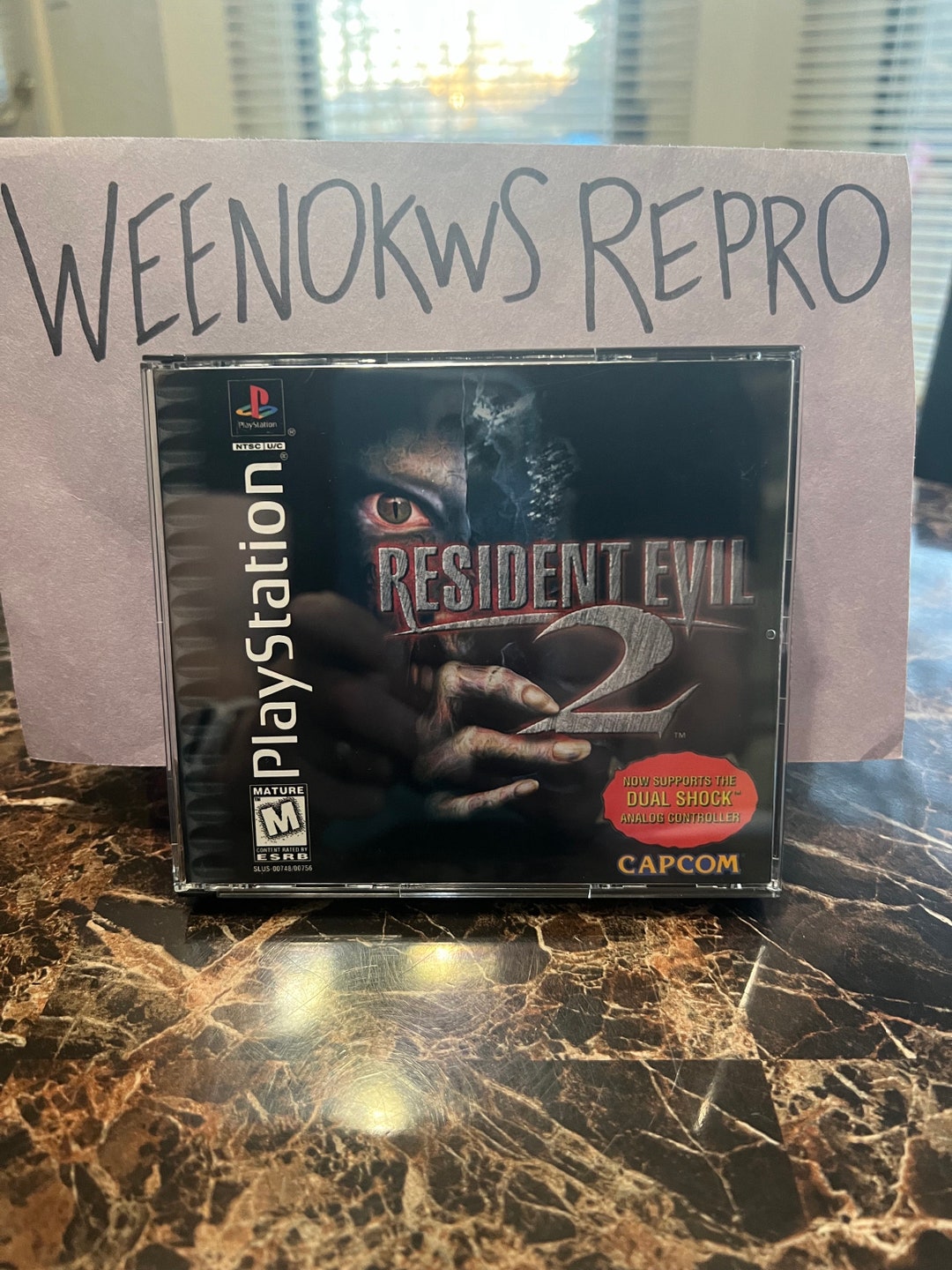 Resident Evil 2 Dual Shock Version REPRODUCTION CASE No Disc Ps1 - Etsy