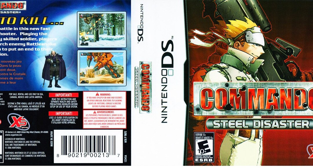 Commando Steel Disaster REPRODUCTION CASE No Game Nintendo Ds - Etsy