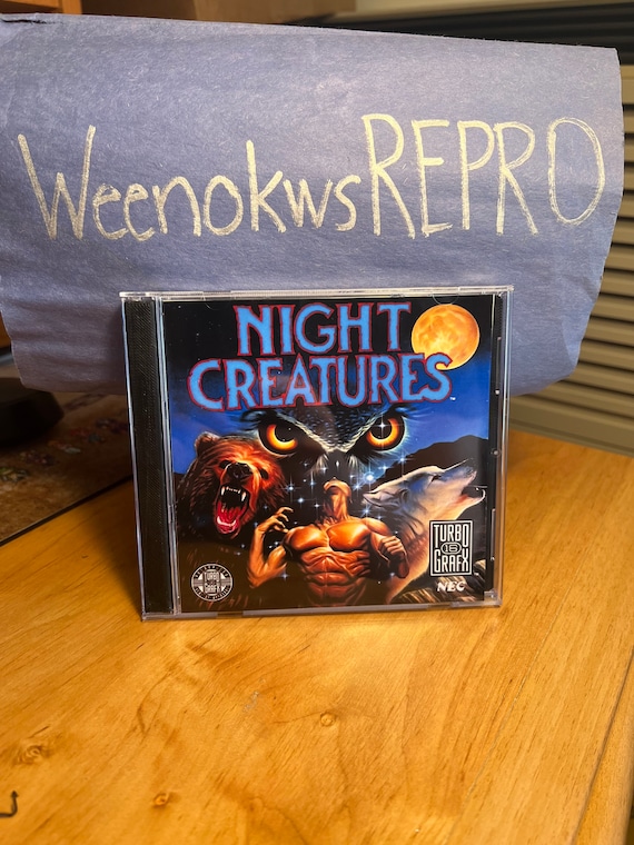 Night Creatures REPRODUCTION CASE No Game Turbo Grafx Etsy