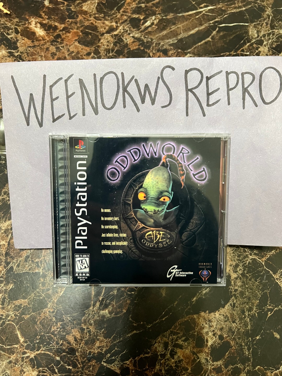 Oddworld Abe’s Odyssey Ps1 REPRODUCTION CASE Only No Disc - Etsy
