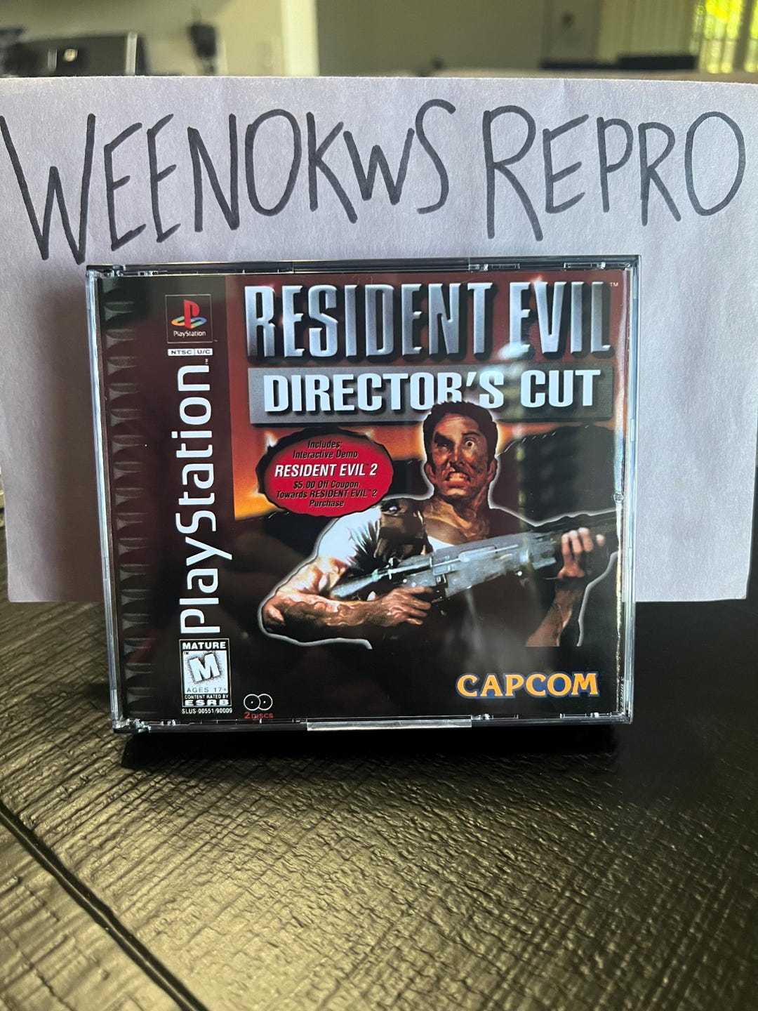 Resident Evil 1 Directors Cut REPRODUCTION CASE No Game! Ps1 Thick Case ...