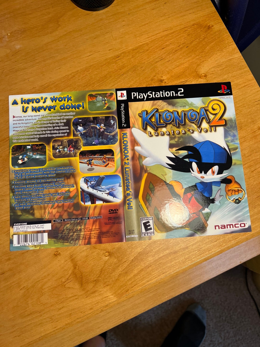 Klonoa 2 Lunatea’s Veil REPRODUCTION ART Only! No Game! No Case! Ps2 - Etsy
