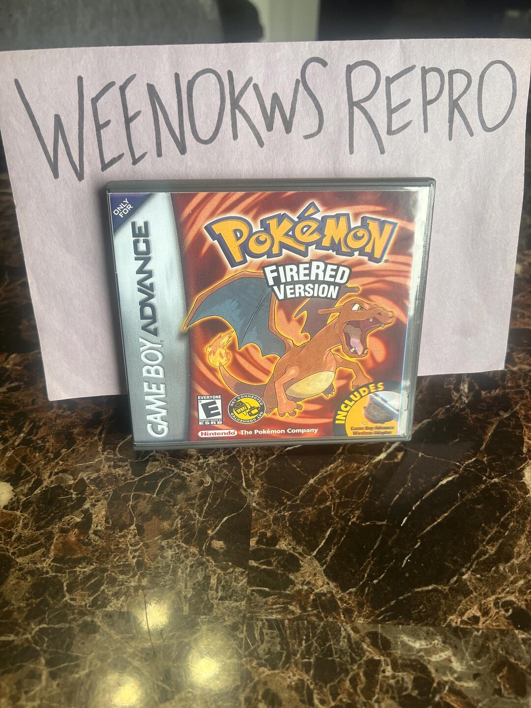 Pokémon Pokemon Fire Red REPRODUCTION CASE No Game! Nintendo Gameboy ...