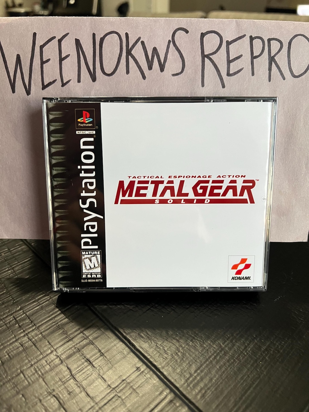 Metal Gear Solid 1 REPRODUCTION CASE No Disc Black Label Ps1 - Etsy