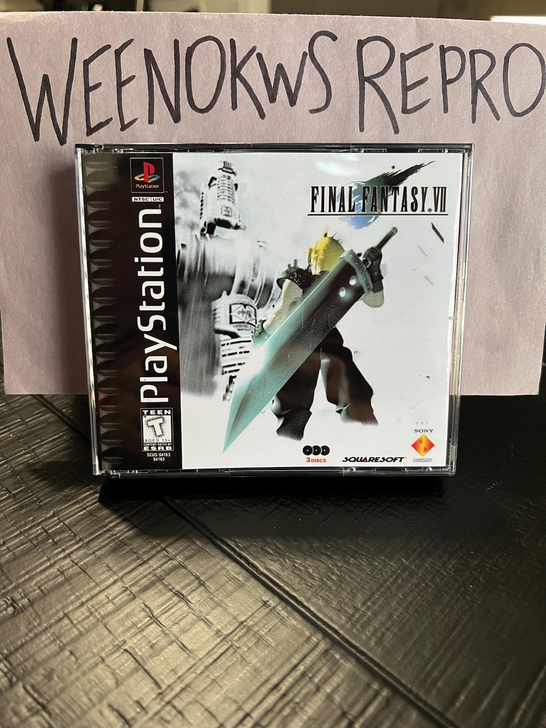 Final Fantasy VII 7 REPRODUCTION CASE No Disc Ps1 - Etsy