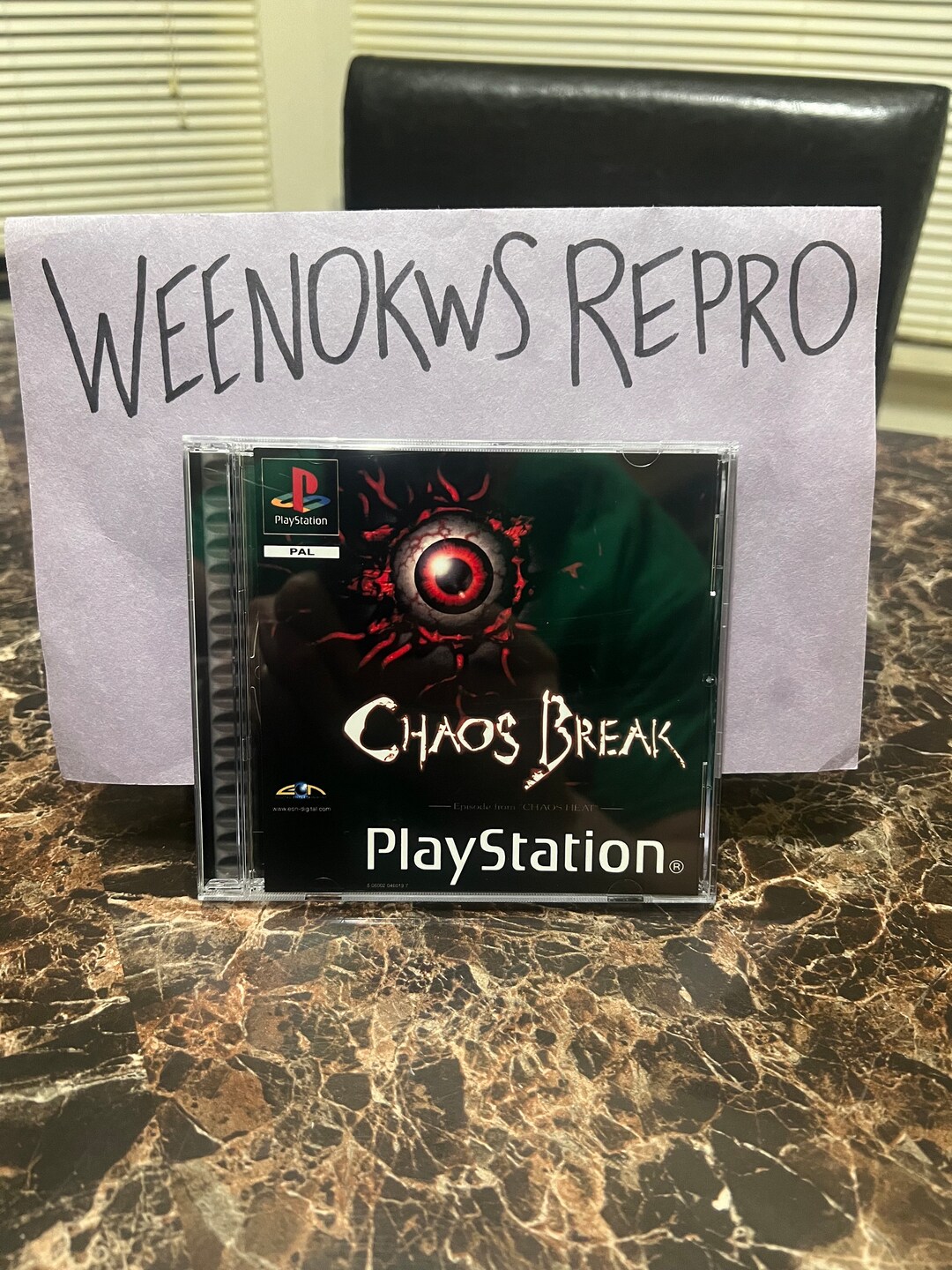 Chaos Break REPRODUCTION CASE No Disc! PAL Ps1 - Etsy
