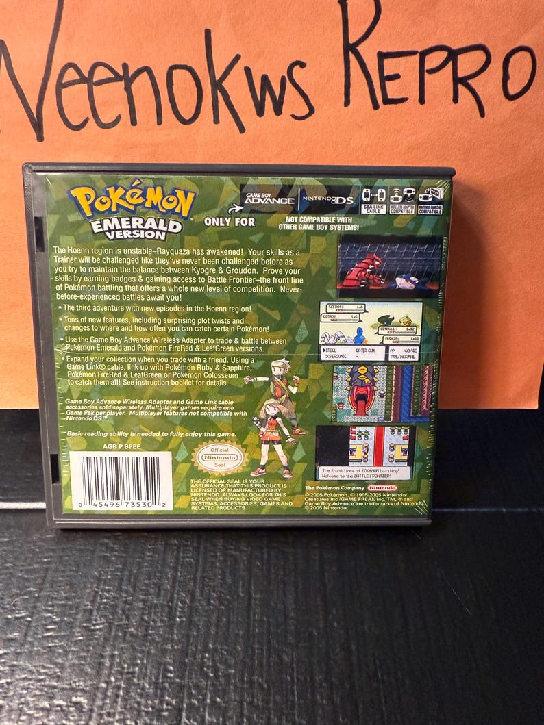Pokémon Pokemon Emerald Version REPRODUCTION CASE No Game! Nintendo ...