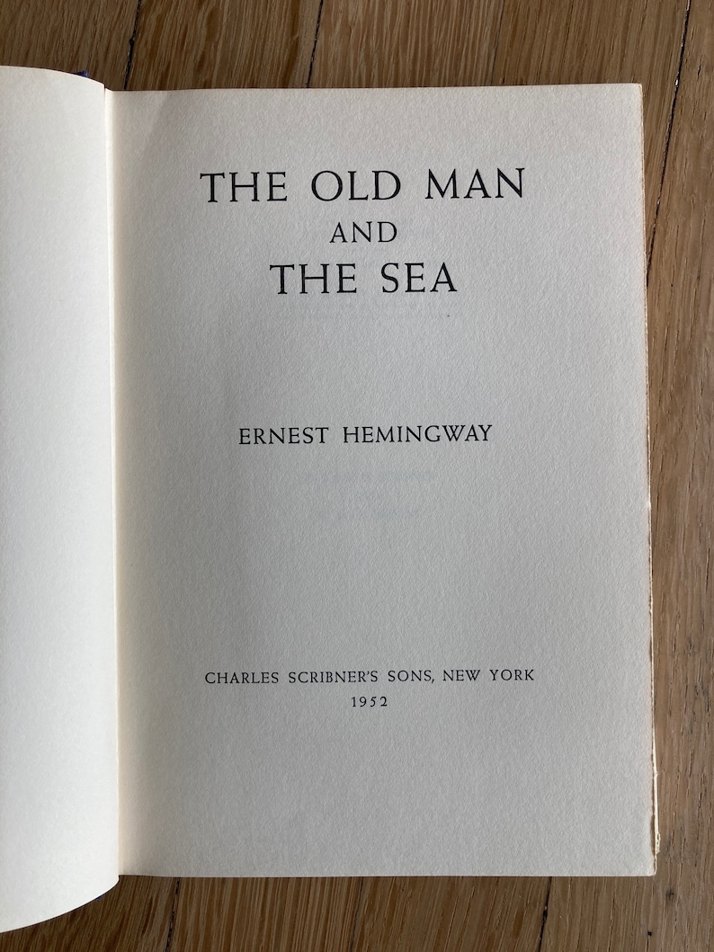 The Old Man and the Sea by Ernest Hemingway (1st Ed, 1952) - Etsy