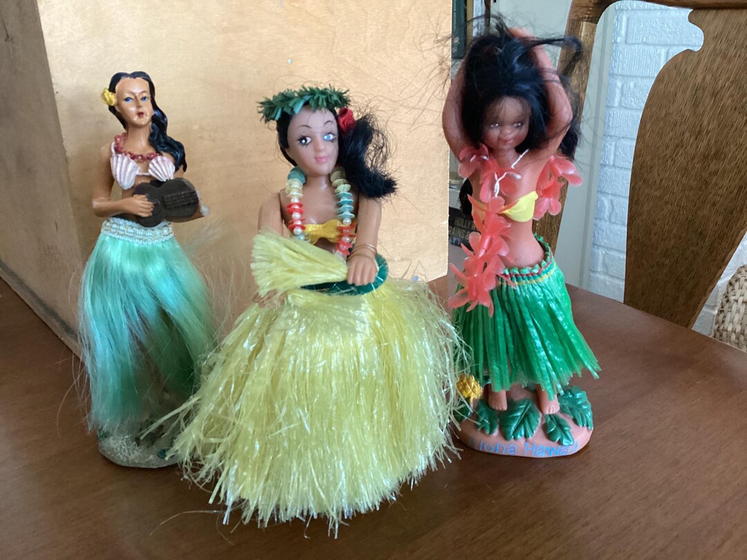 3 Vintage Dashboard Hawaiian Hula Dancers - Etsy
