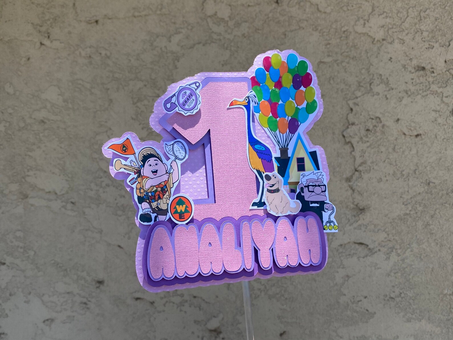 UP Theme Cake Topper | Etsy