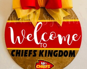 Chiefs Door Sign - Etsy