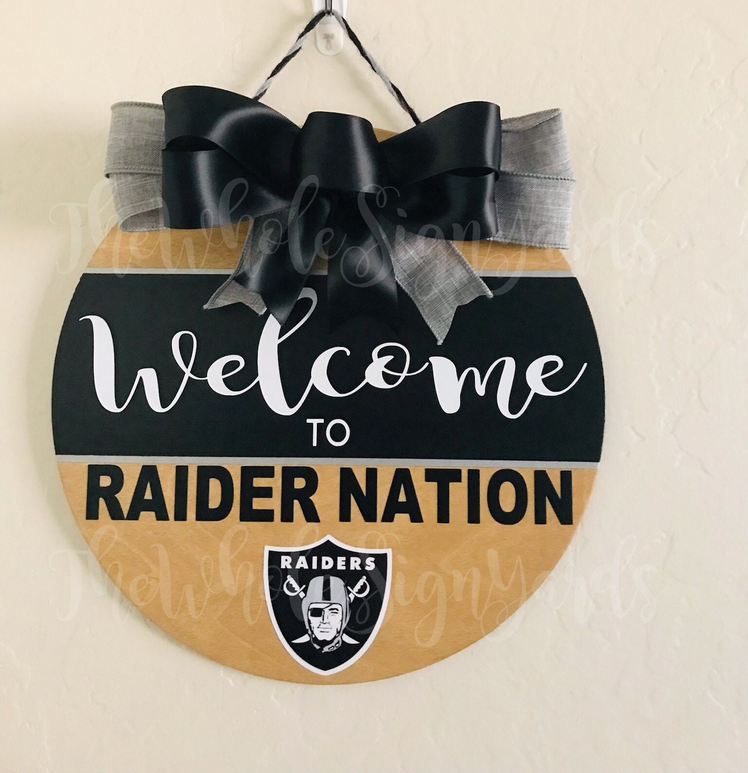 12 Las Vegas Raiders Wood Sign Football Door Sign NFL - Etsy