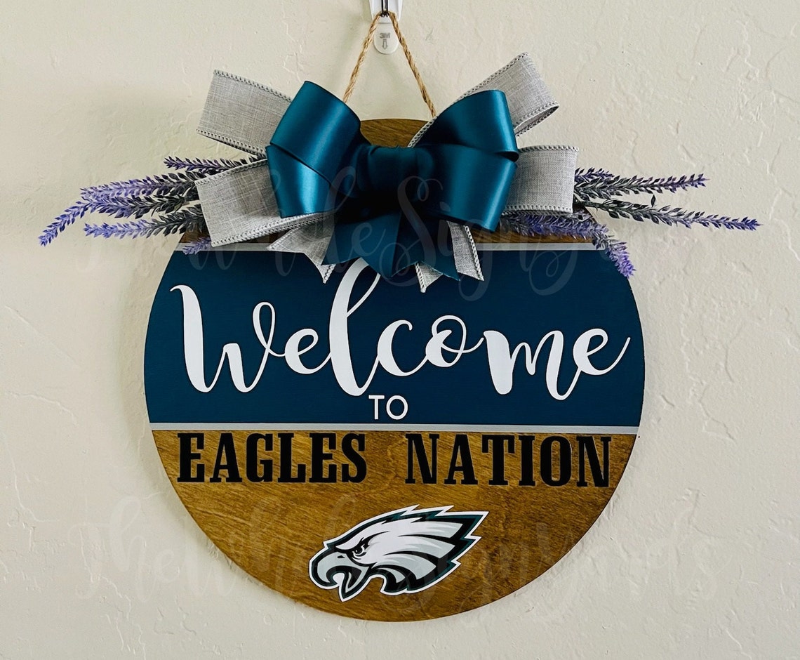 12 Philadelphia Eagles Wood Sign Football Door Sign NFL - Etsy