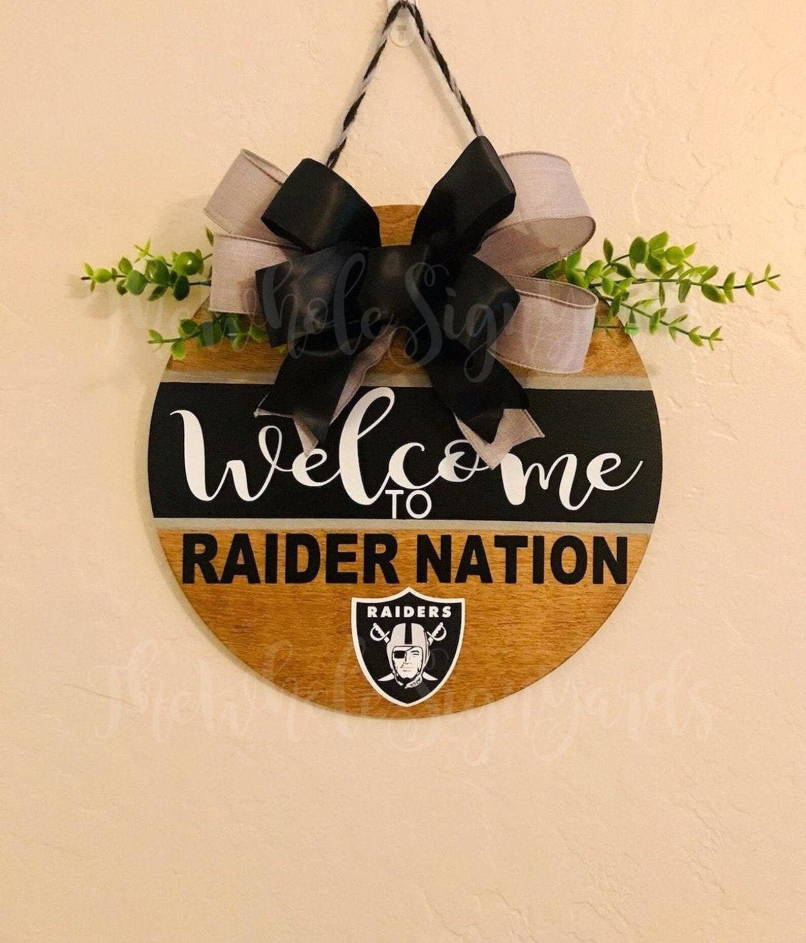 12 Las Vegas Raiders Wood Sign Football Door Sign NFL | Etsy