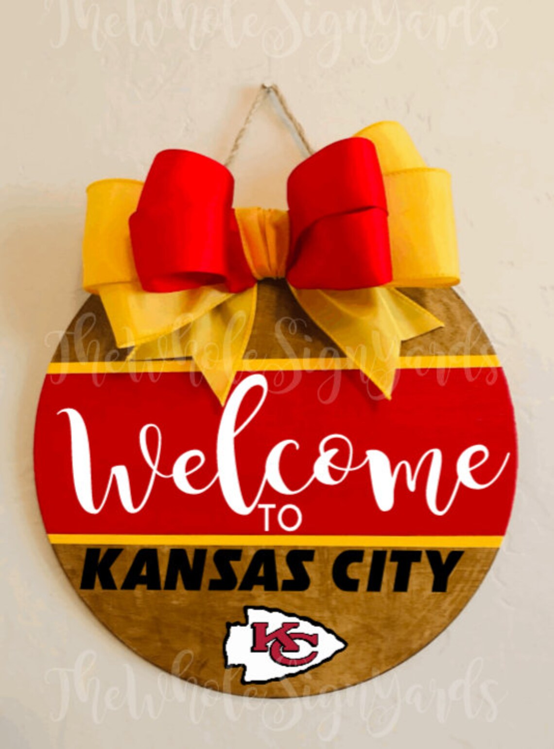 12 Kansas City Chiefs Wood Sign Football Door Sign NFL | Etsy