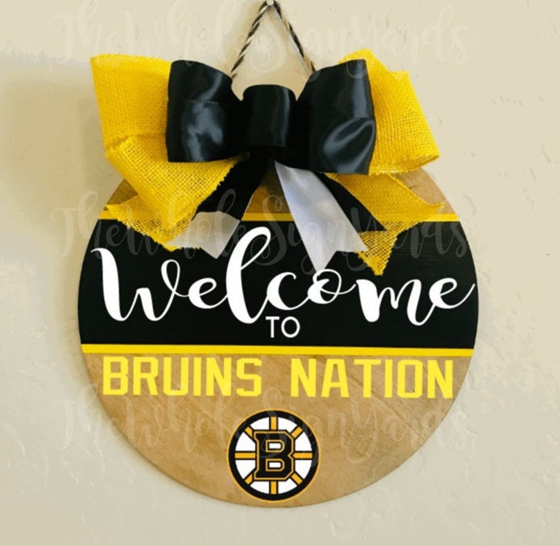 12 Boston Bruins Wood Sign Hockey Door Sign NHL Wreath - Etsy