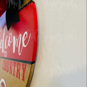 12" Cincinnati Reds Wood Round Door Sign Welcome to Our Home MLB Front ...