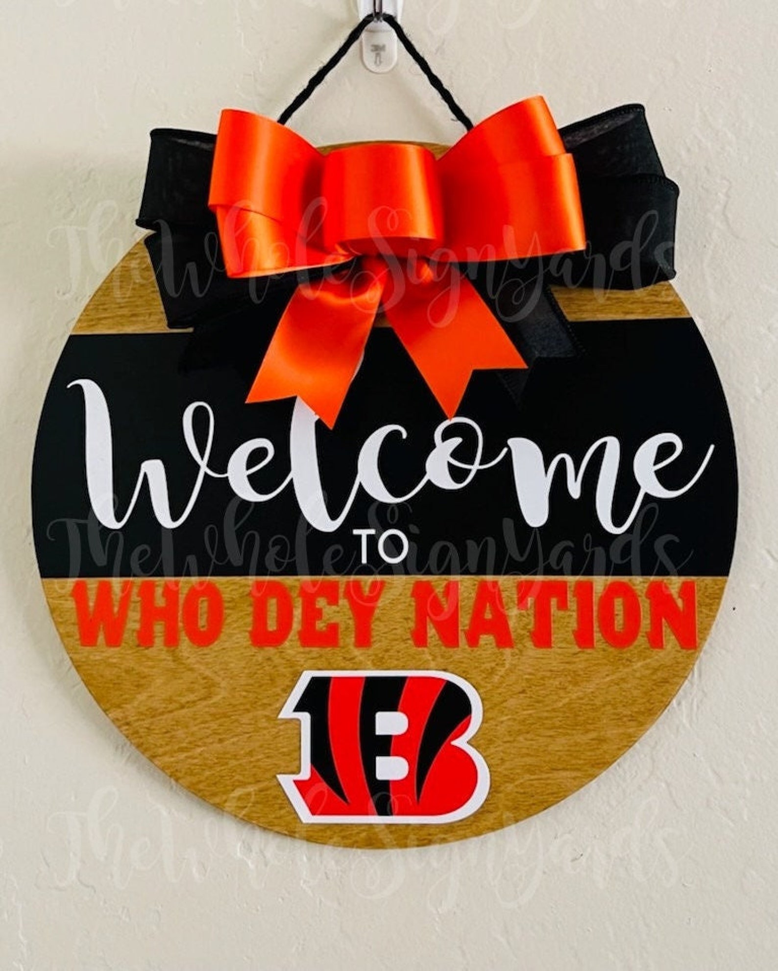 12 Cincinnati Bengals Wood Sign Football Door Sign NFL - Etsy