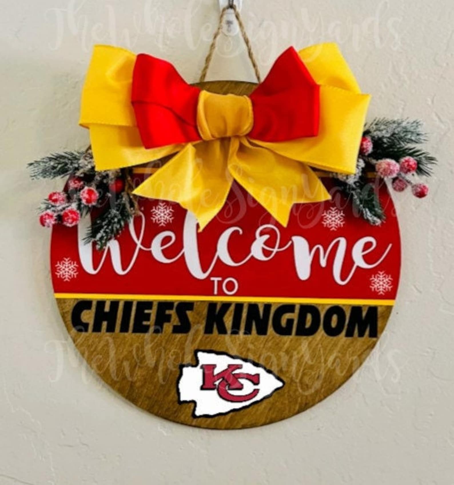 12 Kansas City Chiefs Wood Sign Football Door Sign NFL - Etsy