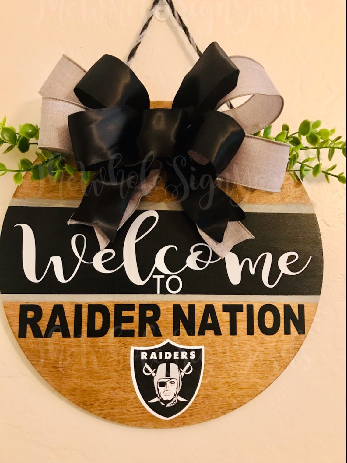 12 Las Vegas Raiders Wood Sign Football Door Sign NFL | Etsy