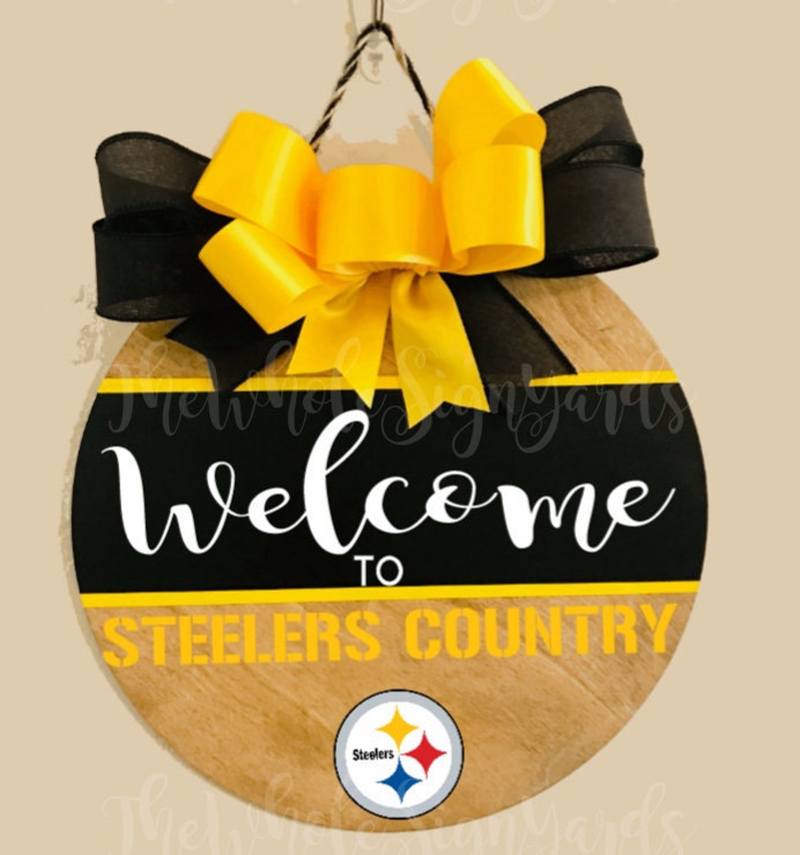 12 Pittsburgh Steelers Wood Sign Football Door Sign NFL - Etsy