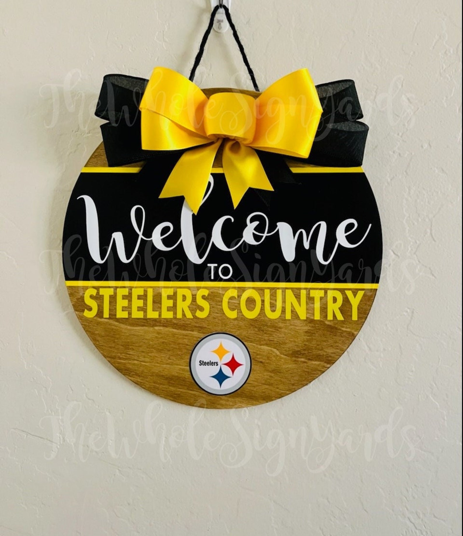 12 Pittsburgh Steelers Wood Sign Football Door Sign NFL - Etsy