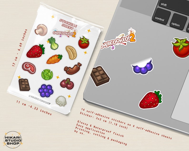 Overcooked 2 Sticker Sheet Multi-pack Food Journal Stickers Planner ...