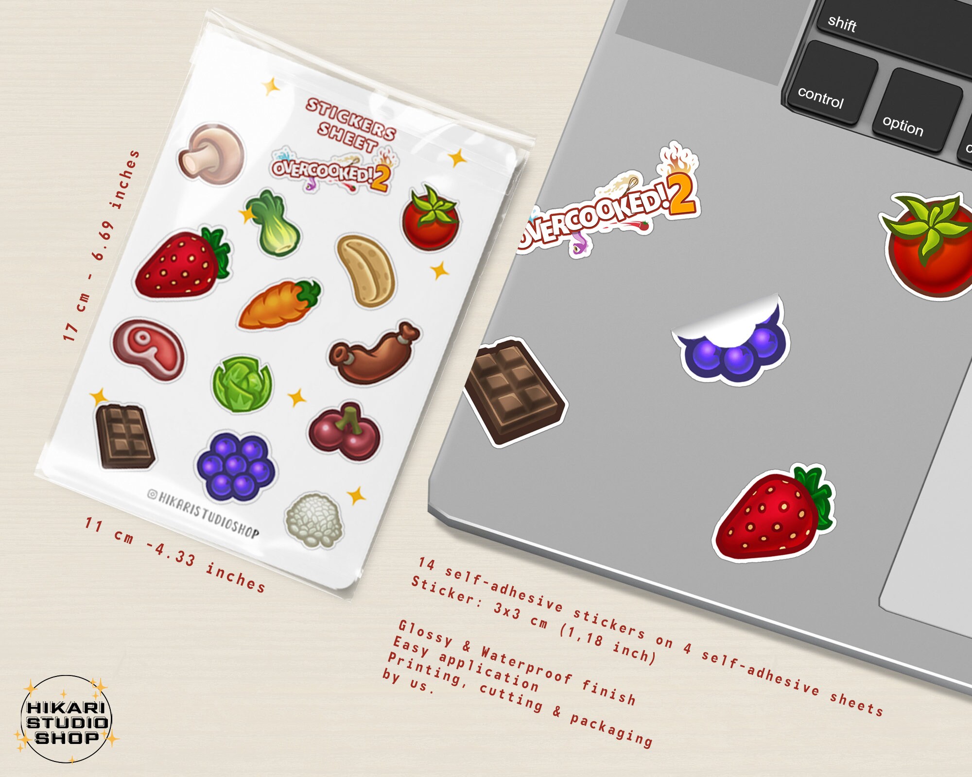 Overcooked 2 Sticker Sheet Multi-pack Food Journal Stickers Planner ...