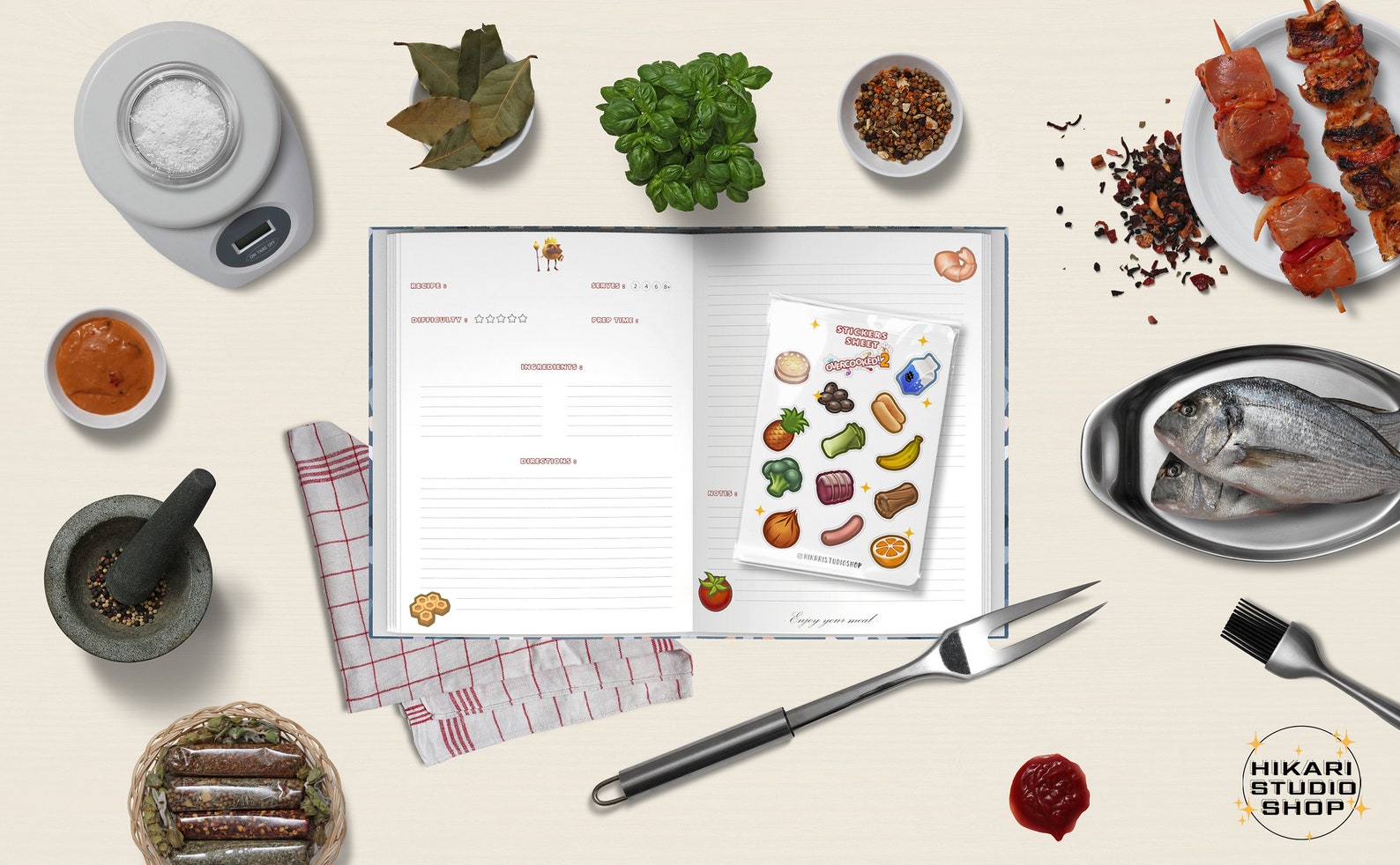 Overcooked 2 Sticker Sheet Multi-pack Food Journal Stickers Planner ...