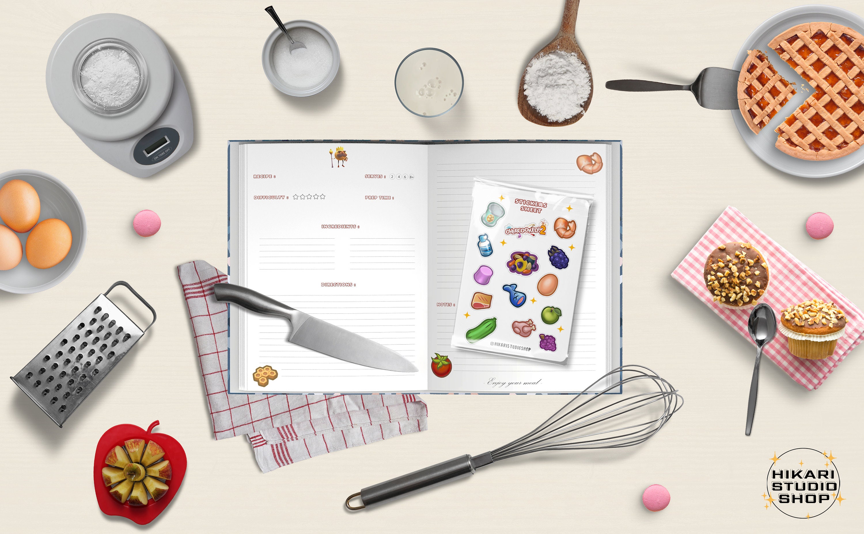 Overcooked 2 Sticker Sheet Multi-pack Food Journal Stickers Planner ...