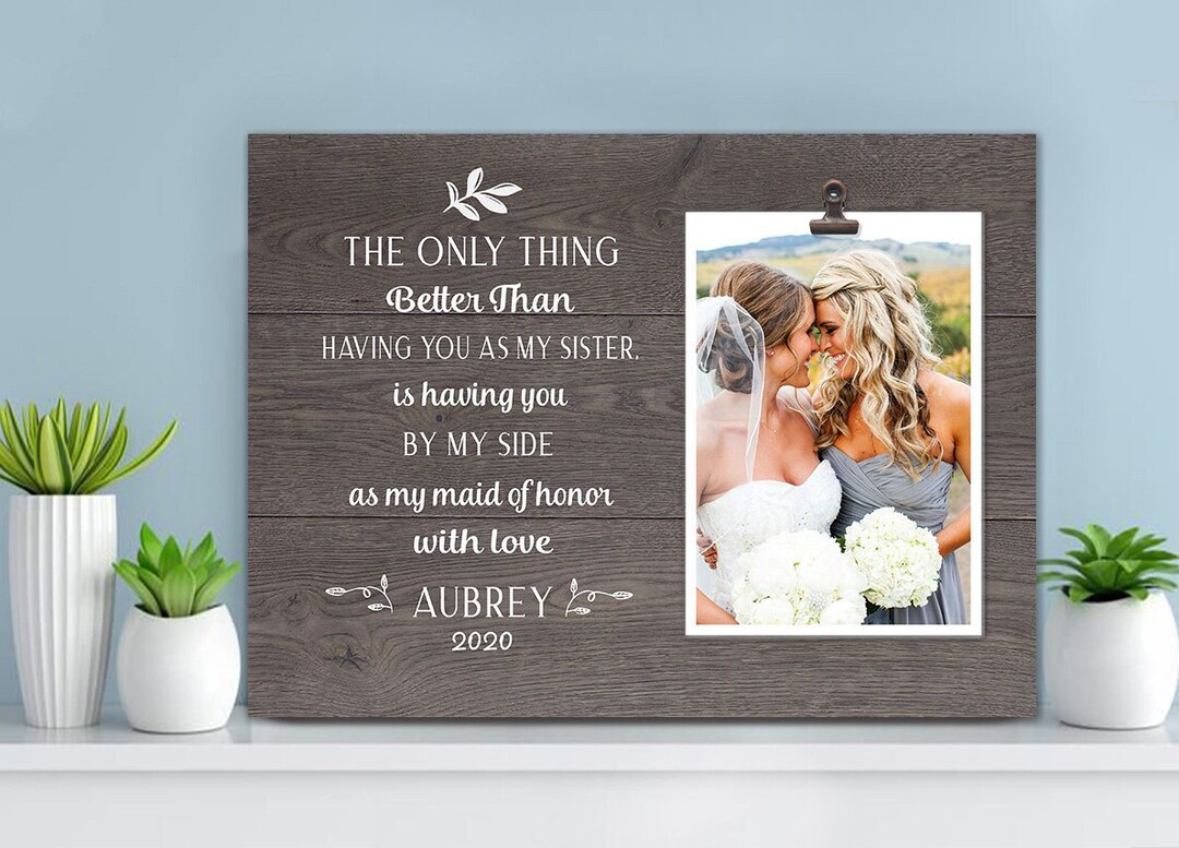 Maid of Honor Frame Maid of Honor Picture Frame - Etsy