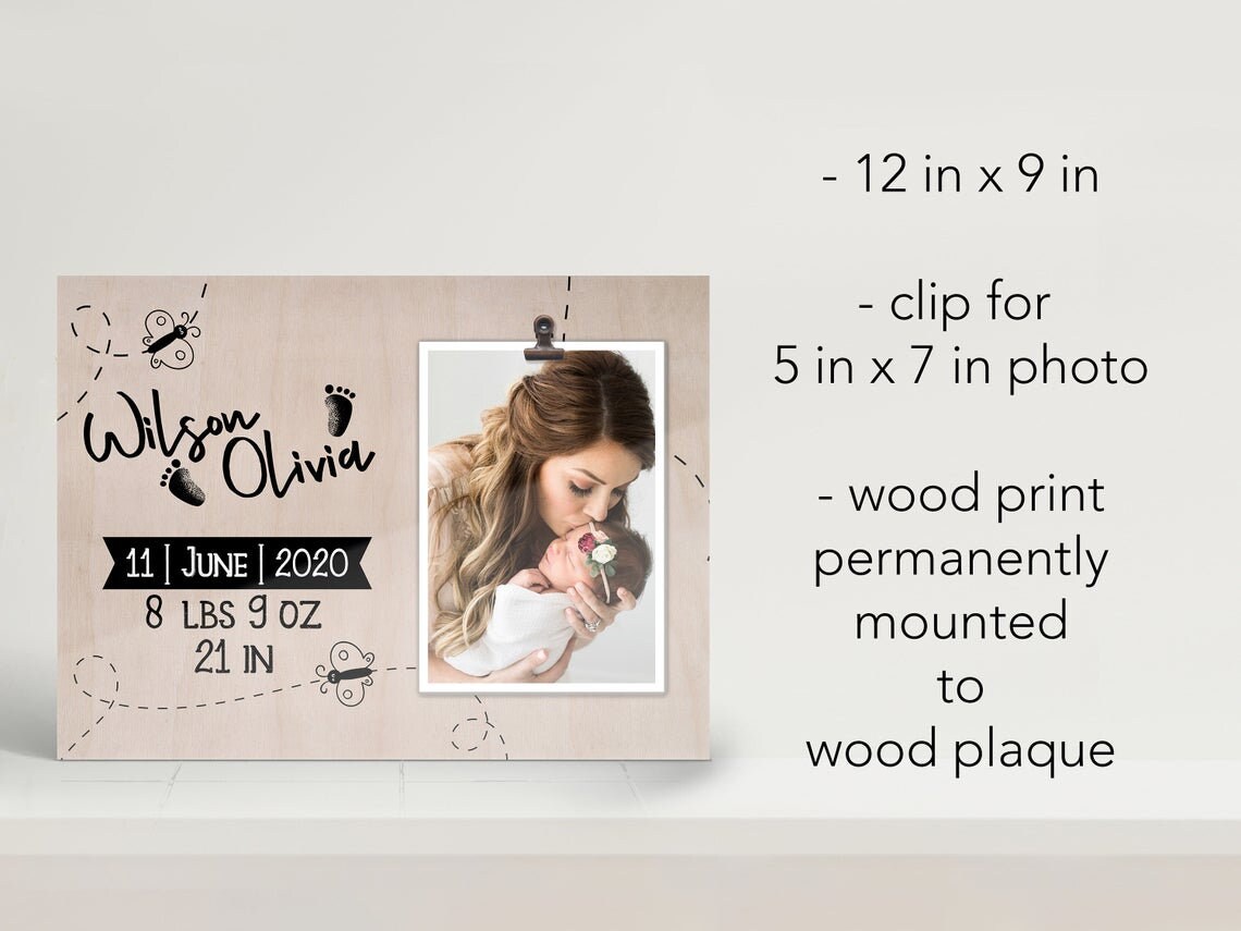 Pregnancy Announcement Frame Baby Announcement Frames Birth - Etsy