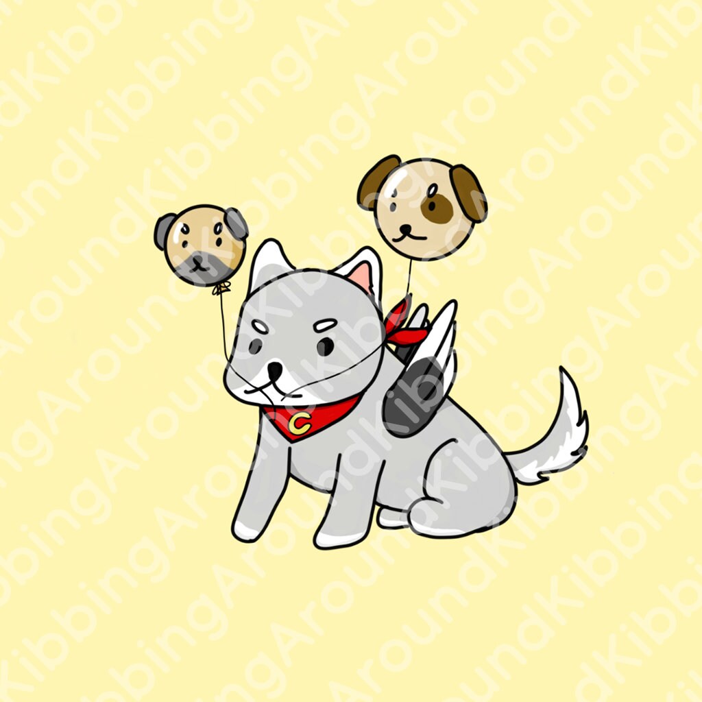 Loonie the Cerberus - Lil Monster Sticker - Etsy