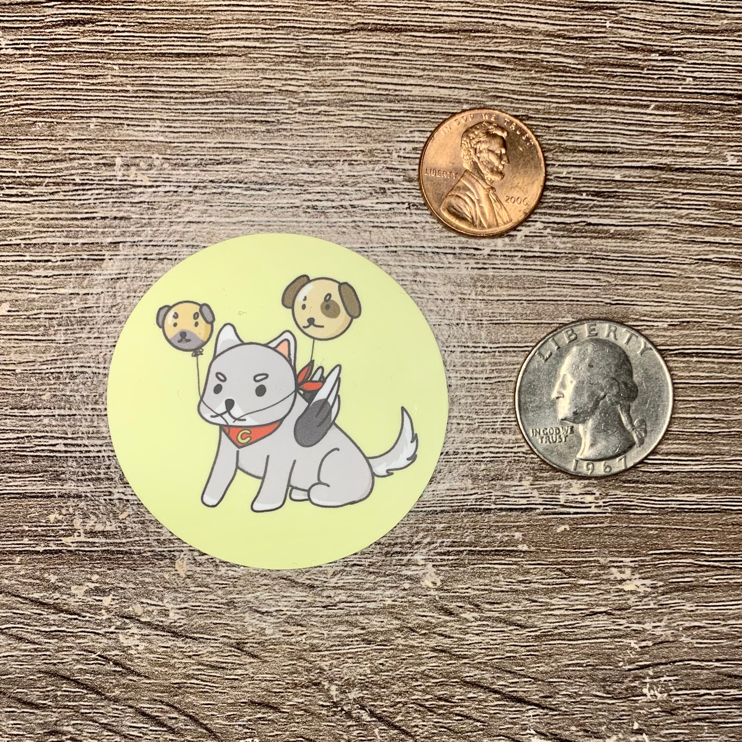 Loonie the Cerberus - Lil Monster Sticker - Etsy