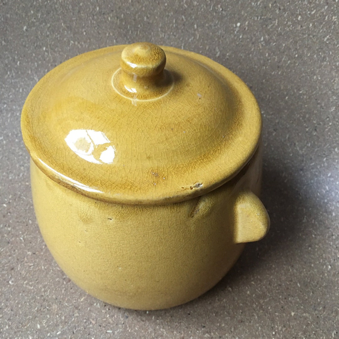 Old Vintage Glazed Terracotta Pot France - Etsy