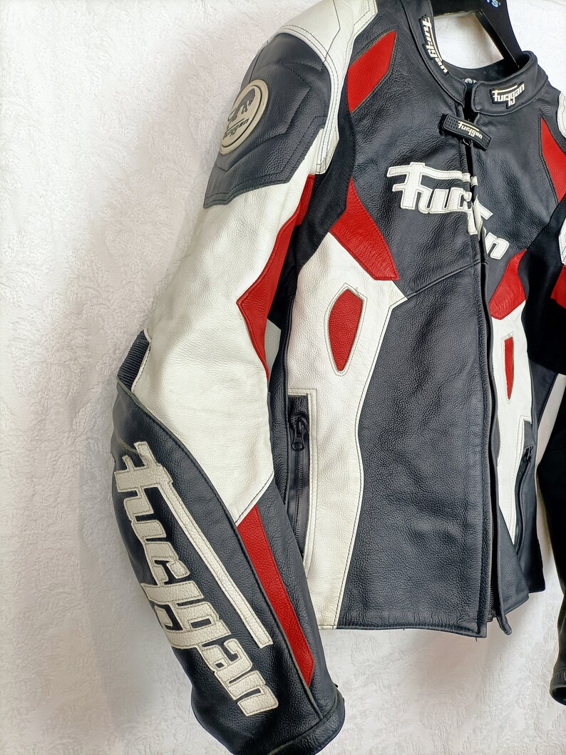 Vintage Furygan Leather Motorcycle Race Jacket L - Etsy